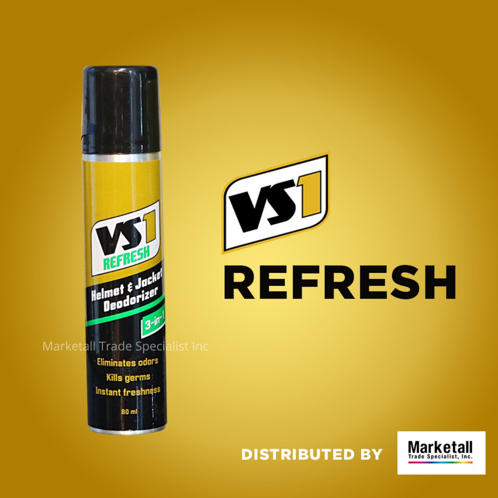 VS1 Refresh Original Motorcycle Helmet and Gear deodorizer cleaner ...