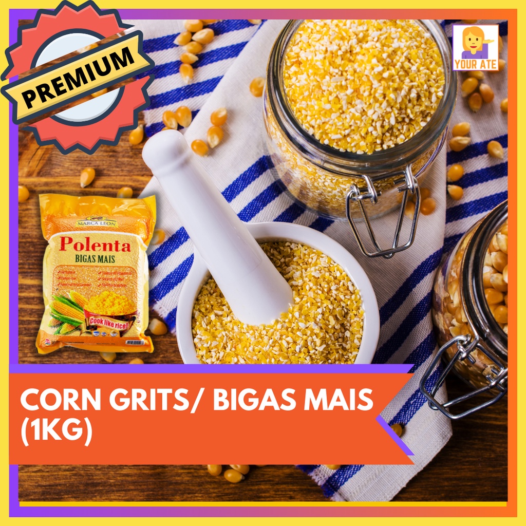 Pure Yellow Corn Grits/ Polenta/ Bigas Mais (500g/1kg) | Shopee Philippines