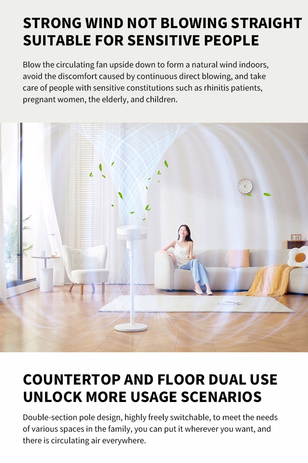 Xiaomi Mijia Smart Circular Floor Fan Natural Wind DC Inverter Circular ...