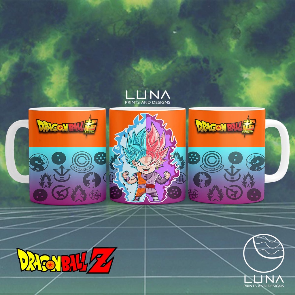 Dragon ball chibi Mug Collection Goku, Gohan, Cell, Brolly, Beerus ...