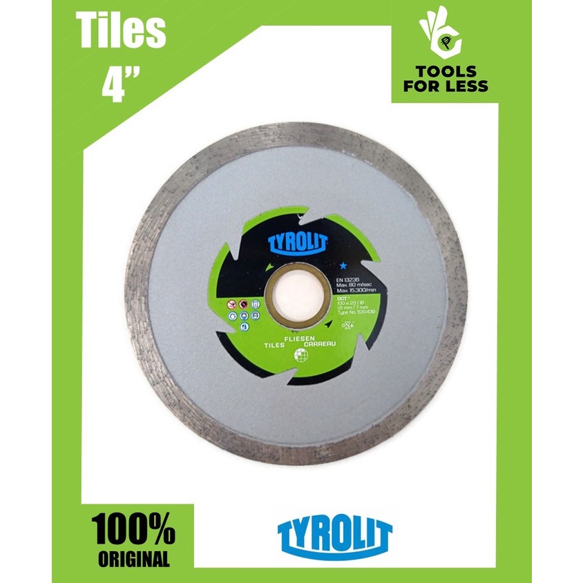 Tyrolit Diamond Cutting Wheel For Tiles 4" | Shopee Philippines