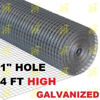 PVC COATED & GALVANIZED WELDED WIRE MESH 3 FT or 4 FT HIGH (SOLD PER 2 ...