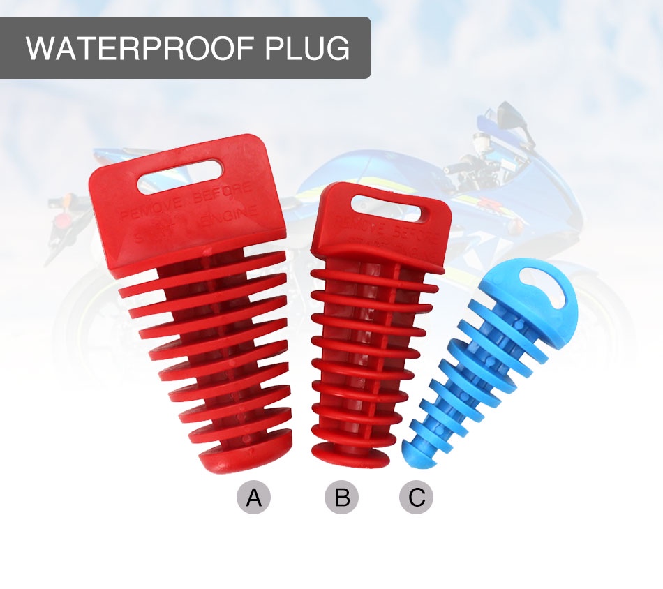 1PC Exhaust Pipe Plug Motorcycle Motocross Tailpipe Rubber Air Bleeder ...