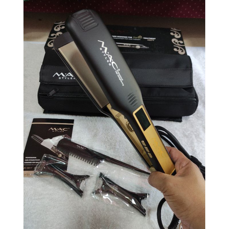 Hair Iron Mac Styler Original 480F with Pouch Comb & Clip | Shopee ...