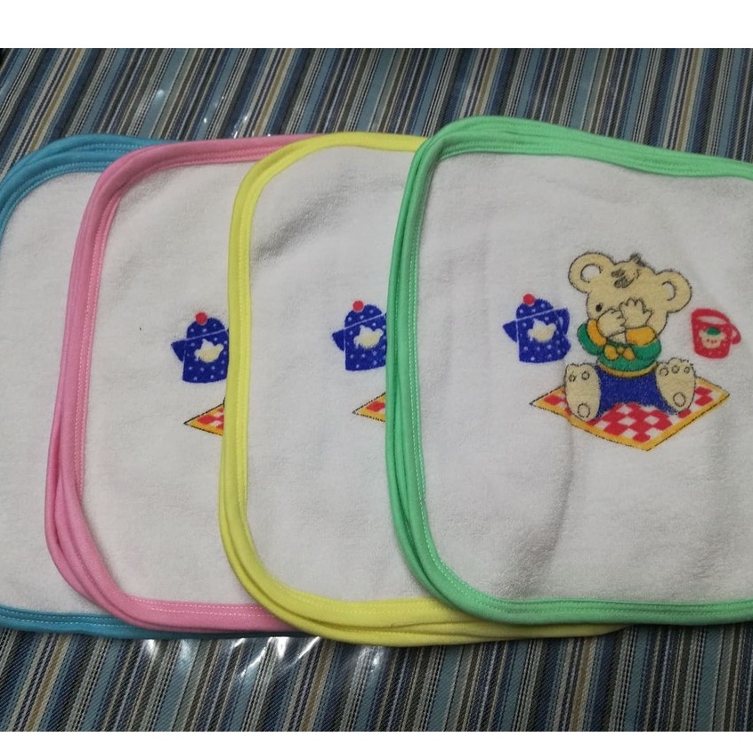 1piece BABY SQUARE WASHCLOTH TERRY BABIES KIDS PRINTED PAMUNAS | Shopee ...