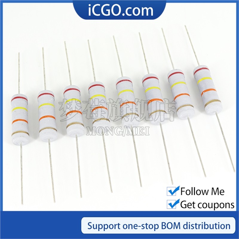 20Pcs 1W 2W 3W 5W Carbon Film Resistor 5% 8.2K 9.1K 10K 12K 13K 15K 18K ...