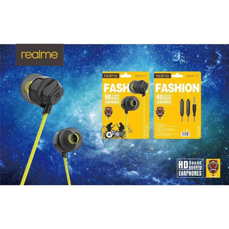 Buy 1 Take 1 Realme Earphone 3.5MM Dual Drive Stereo Earbuds with Mic ...