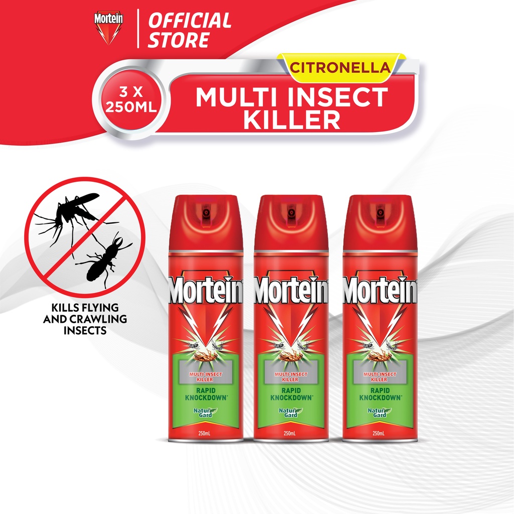 Mortein Multi Insect Killer Spray with Citronella Oil 250ml Triple Pack ...