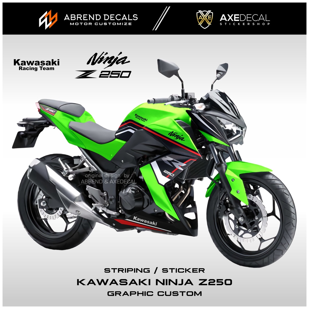 Custom Graphic Ninja Z 250 Striping / Kawasaki Ninja Z250 Motorcycle ...