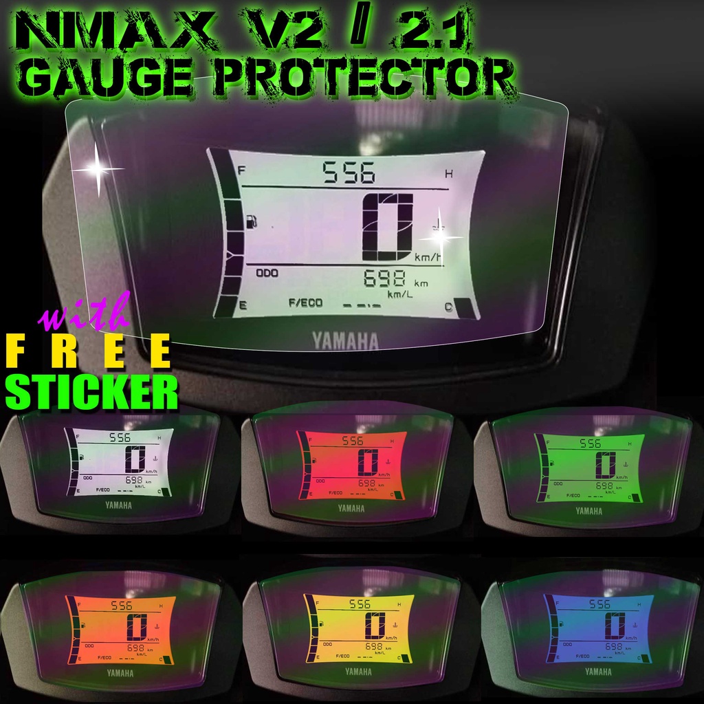 Chameleon Nmax V2 BUY 1 GET 1 FREE Smoke Film Gauge Protector | Shopee ...