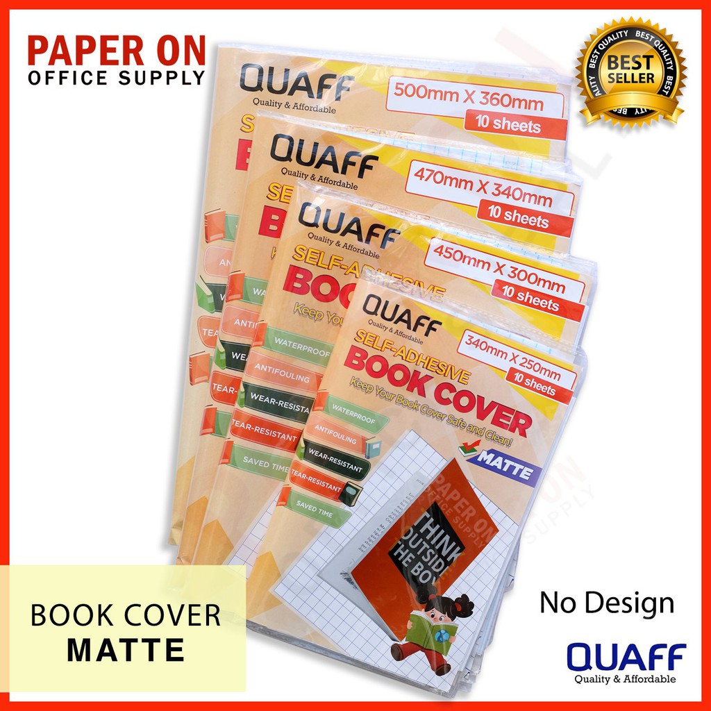 QUAFF Book Cover PLAIN | Shopee Philippines