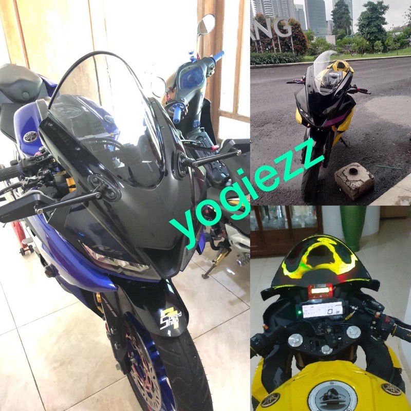Windshield all new yamaha r15 v3 2019 2020 visor r15 flyscreen ...