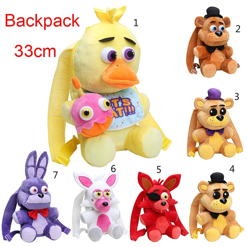 33cm Five Nights At Freddy's Plush Backpack FNAF Freddy Bags | Shopee ...