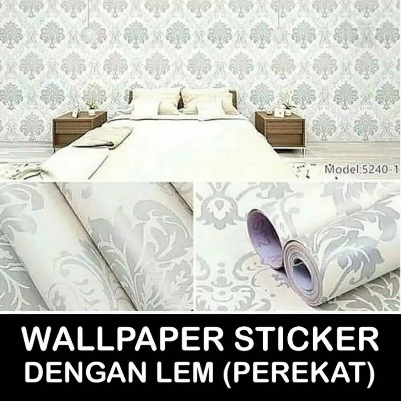 Silver BATIK MOTIF STICKER WALLPAPER | Shopee Philippines