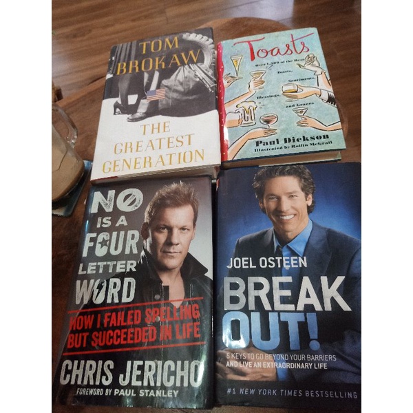 Hardcover books by JOEL OSTEEN, CHRIS JERICHO, TOM BROKAW, PAUL DICKSON ...