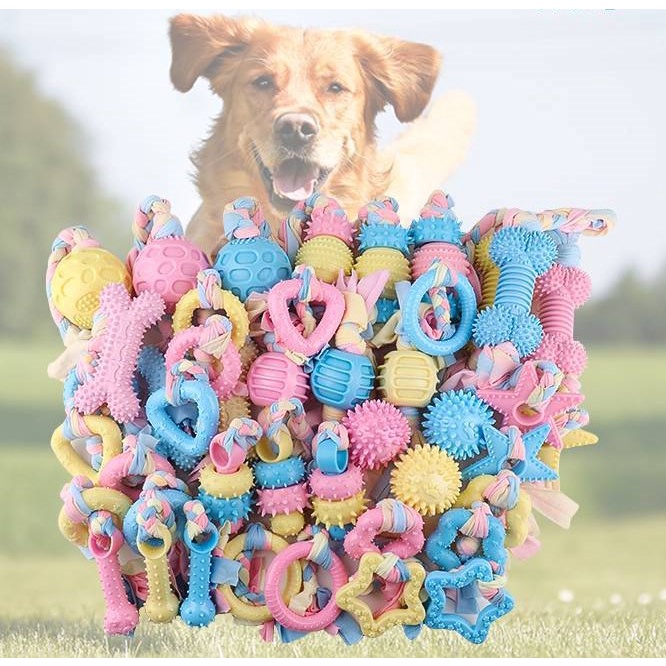 Dogs Chew Toy Puppy Molar Stick TPR Material Teeth Cleaning Dog Bone Stick Pet Chew Toy | Shopee ...