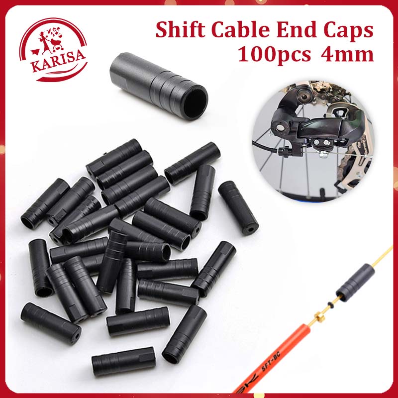 100Pcs/Bag Bike Shifter Cable End Cap 4MM Cable Wire Tip Cap Housing ...