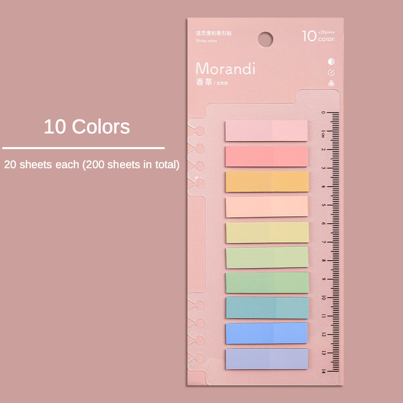 200pcs Colorful Sticky Note Memo Pad Lable Sticker Bookmarks Notepad ...