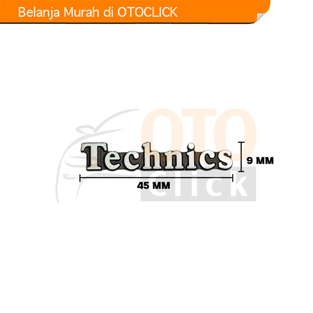 Aluminum Emblem Sticker Decals 3D Logo Technics Audio Speaker | Shopee ...
