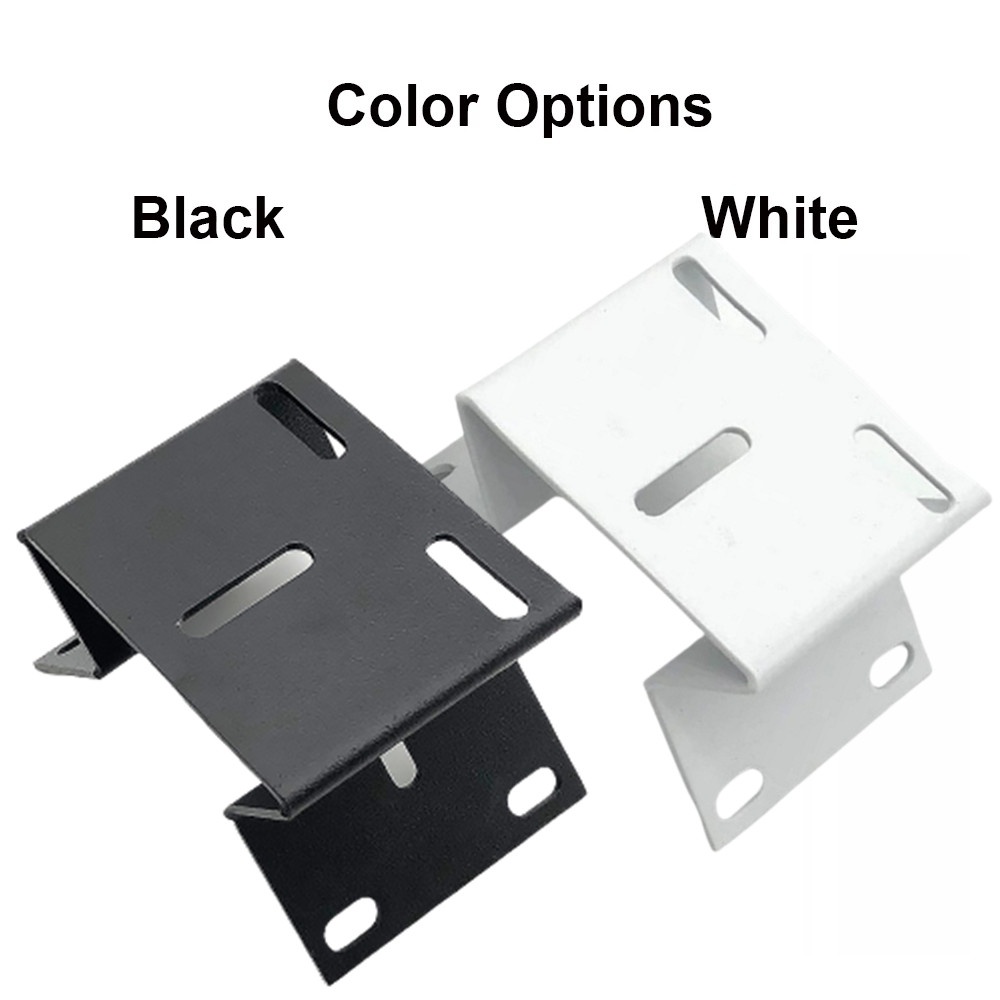 White/Black CCTV Camera Mounting Bracket 90 Degree Metal External Wall ...