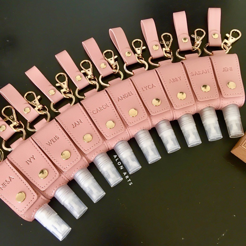 Alcohol Keychain [PERSONALIZED] Leather Alcohol Holder with 30ml Empty ...