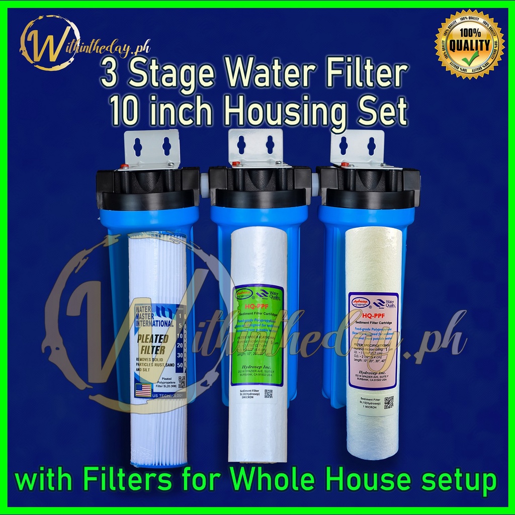 3 Stage 4 Stage Filter Housing Washable 10 Inch High heavy duty ...