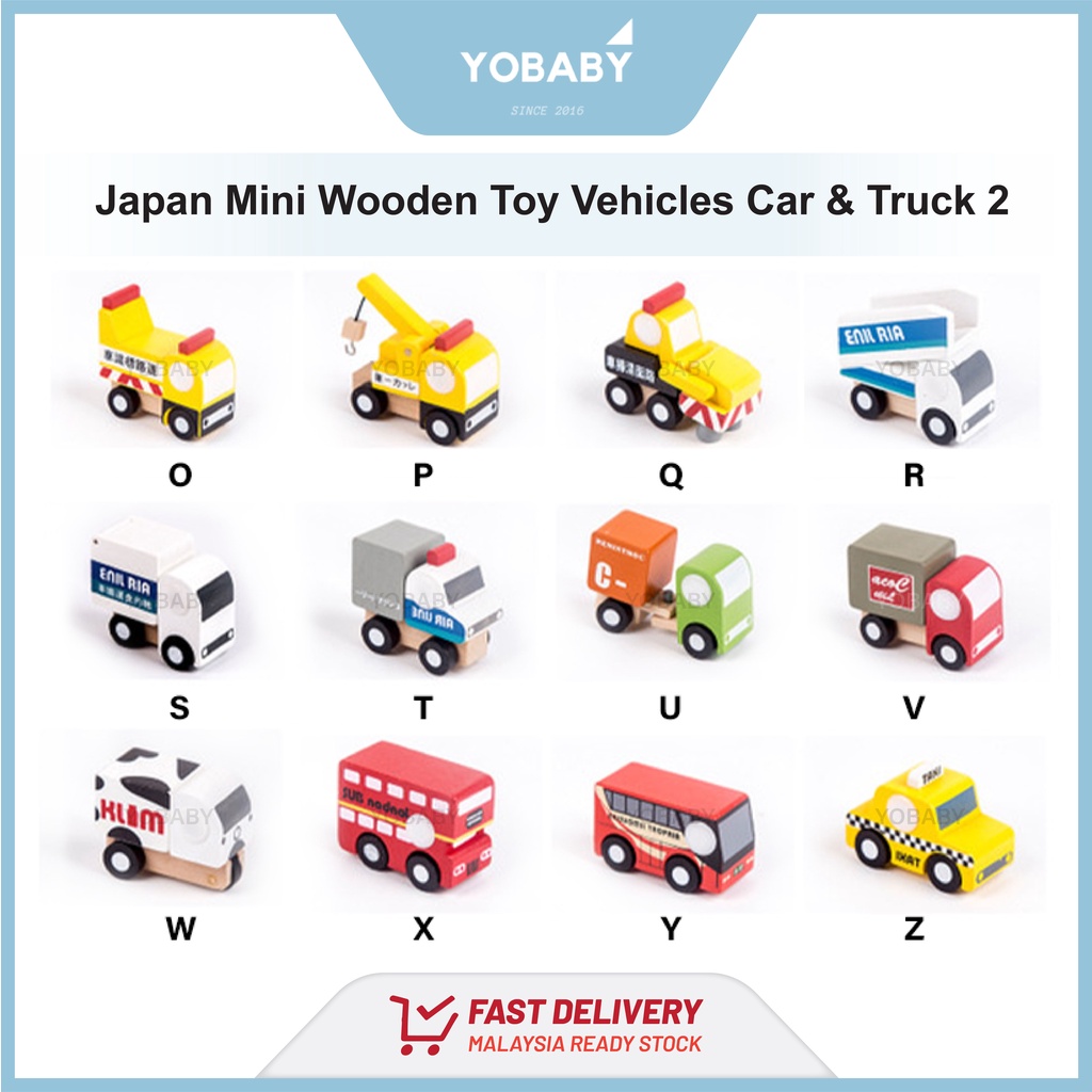 Japan mini Wooden Toy Vehicles Car & Truck 2 | Shopee Philippines