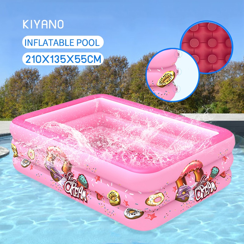 swimming pool children's inflatable pool large rectangular garden pool ...