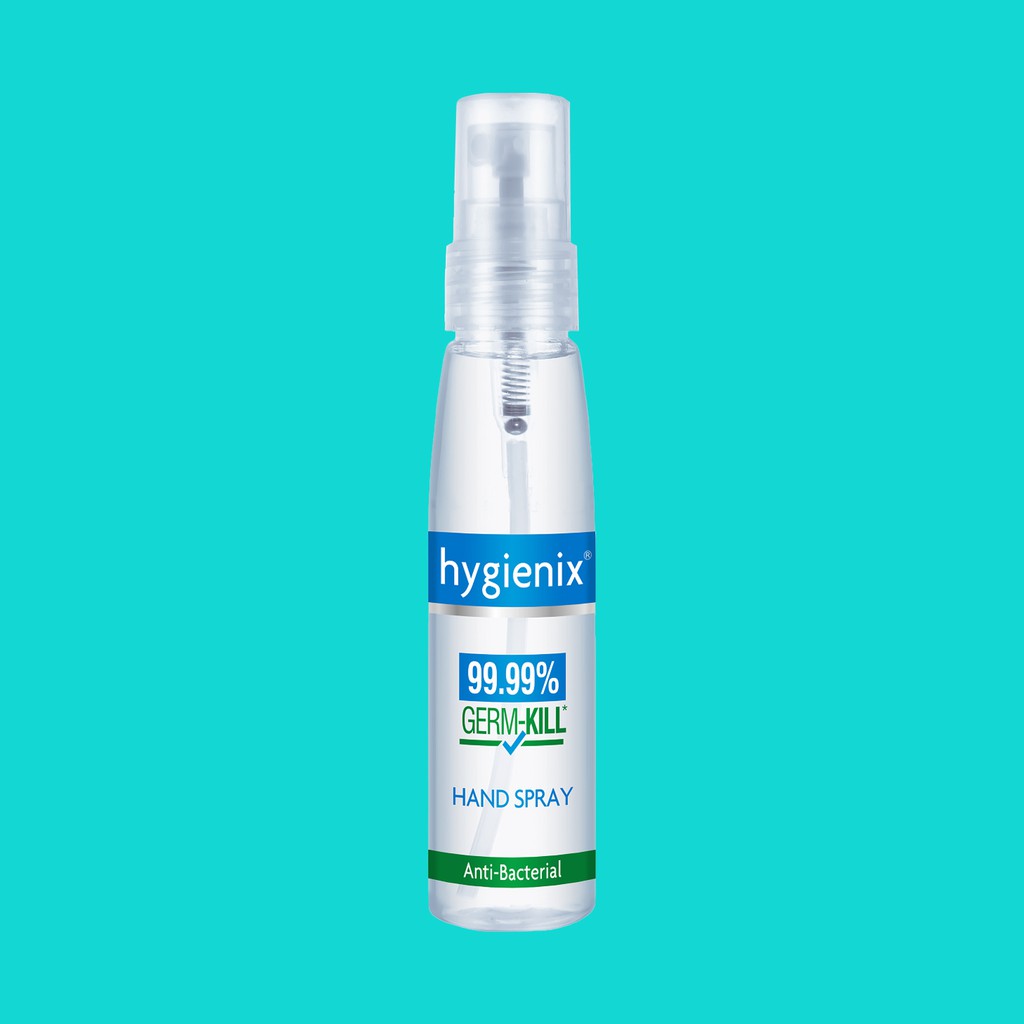HYGIENIX Germ Kill 99.99% Anti-Bacterial Solution Hand Spray Alcohol ...
