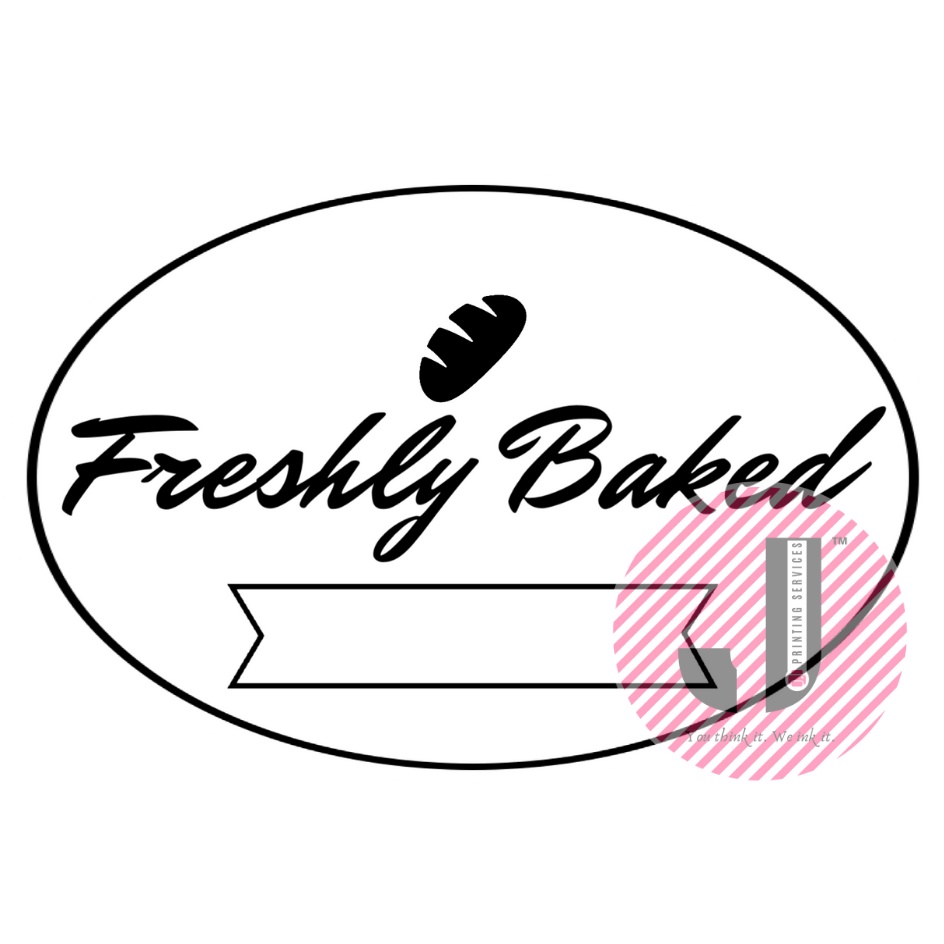 165 PCS Freshly Baked Reminder Stickers / ASSORTED COLOR OVAL FRESHLY ...