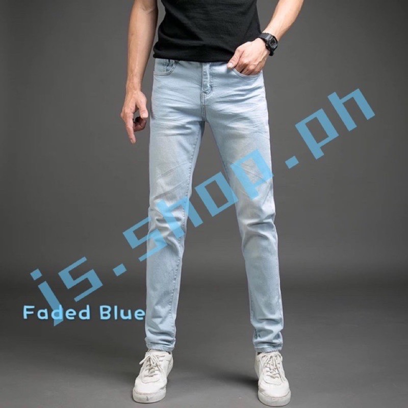 New men's Faded blue Jeans stretchable jeans Skinny High quality Skinny ...