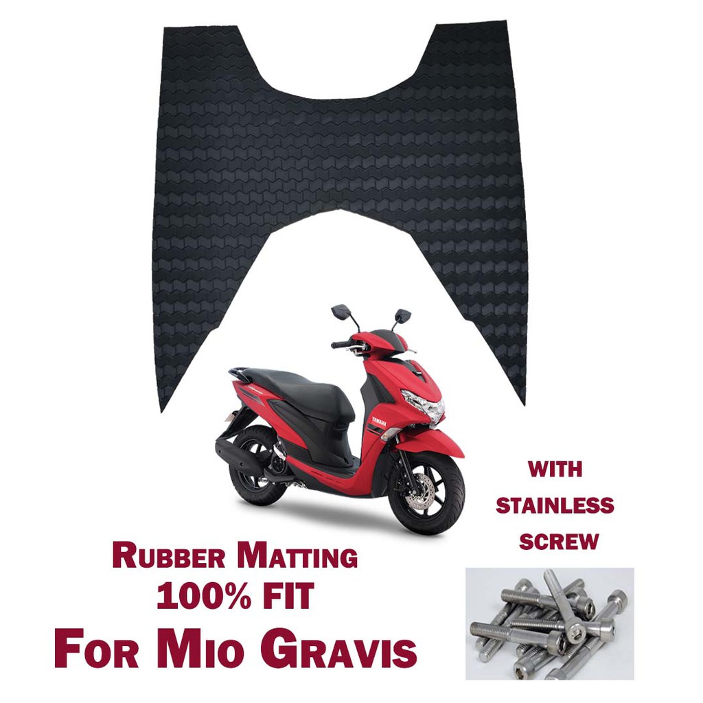 Mio Gravis V1 2019-2022 Rubber Matting with stainless screw | Shopee ...