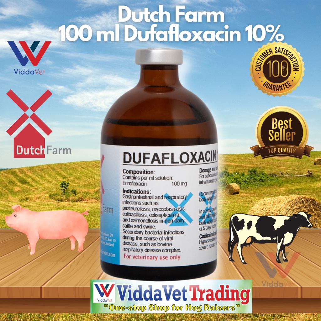 Dutch Farm 100 ml Dufafloxacin 10% broad spectrum enro floxacin ...