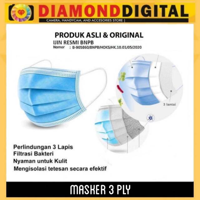 Disposable Face Mask 3 Ply Earloop Medical Surgical Mask (price per box ...