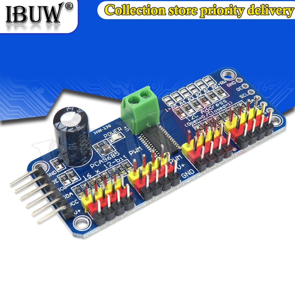 1PCS 16-Channel 12-bit PWM/Servo Driver - I2C interface - PCA9685 for Arduino Raspberry Pi DIY ...