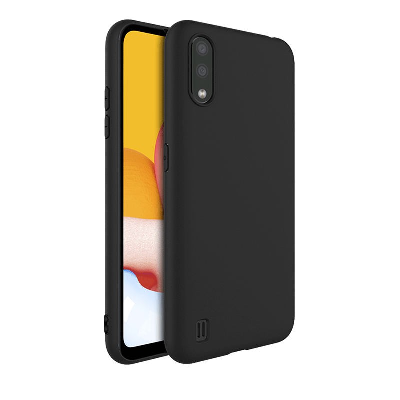 Samsung Galaxy A01 Case Matte Black Silicone Soft TPU Cover Samsung ...