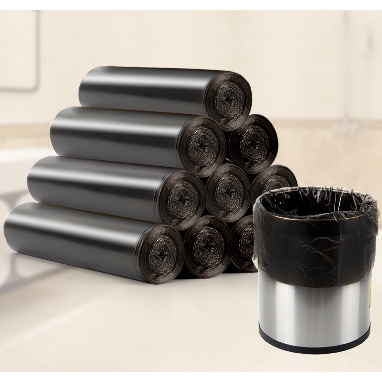 Heavy Duty Large Kitchen Black Dustbin Trash Garbage Bag | Shopee ...