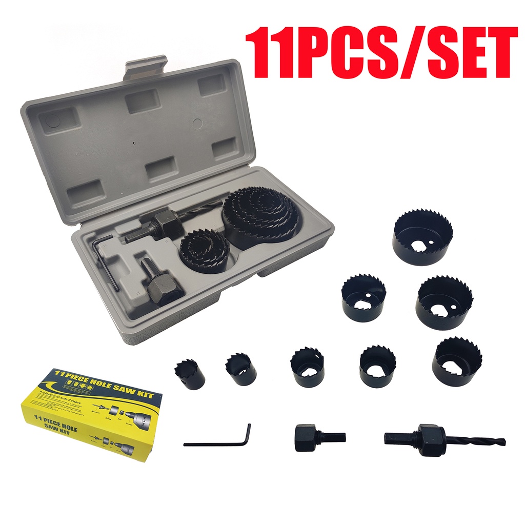 16pcs wood hole saw set drill bit carbon steel 19-127mm hole cutter set ...