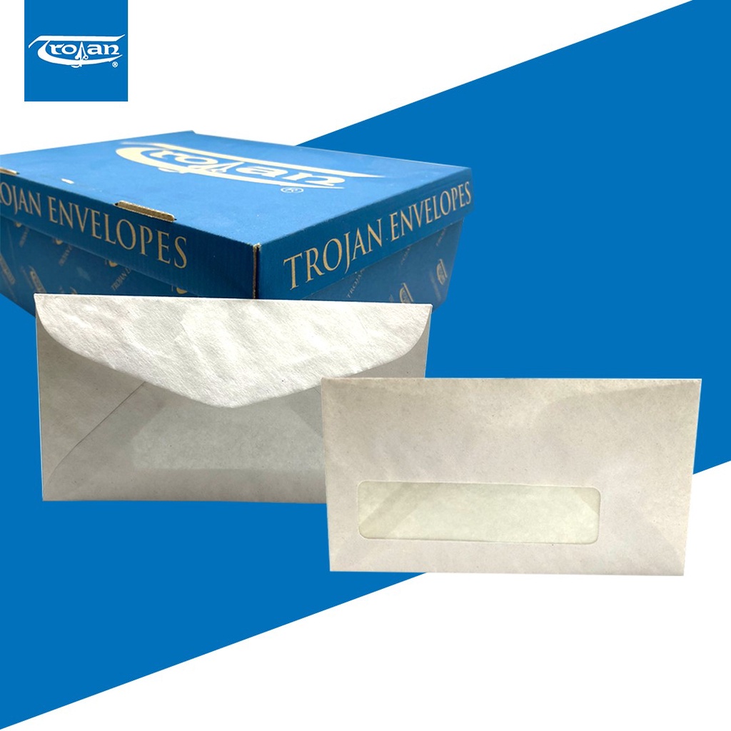 Trojan 6-3/4 2X Local w/ Window Glassine Envelope 500's | Shopee ...