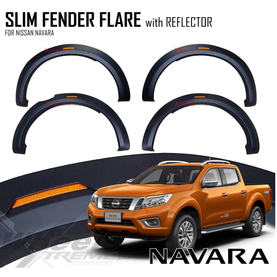 Nissan Navara 2016-2020 slim fender flare with reflector Thailand made ...