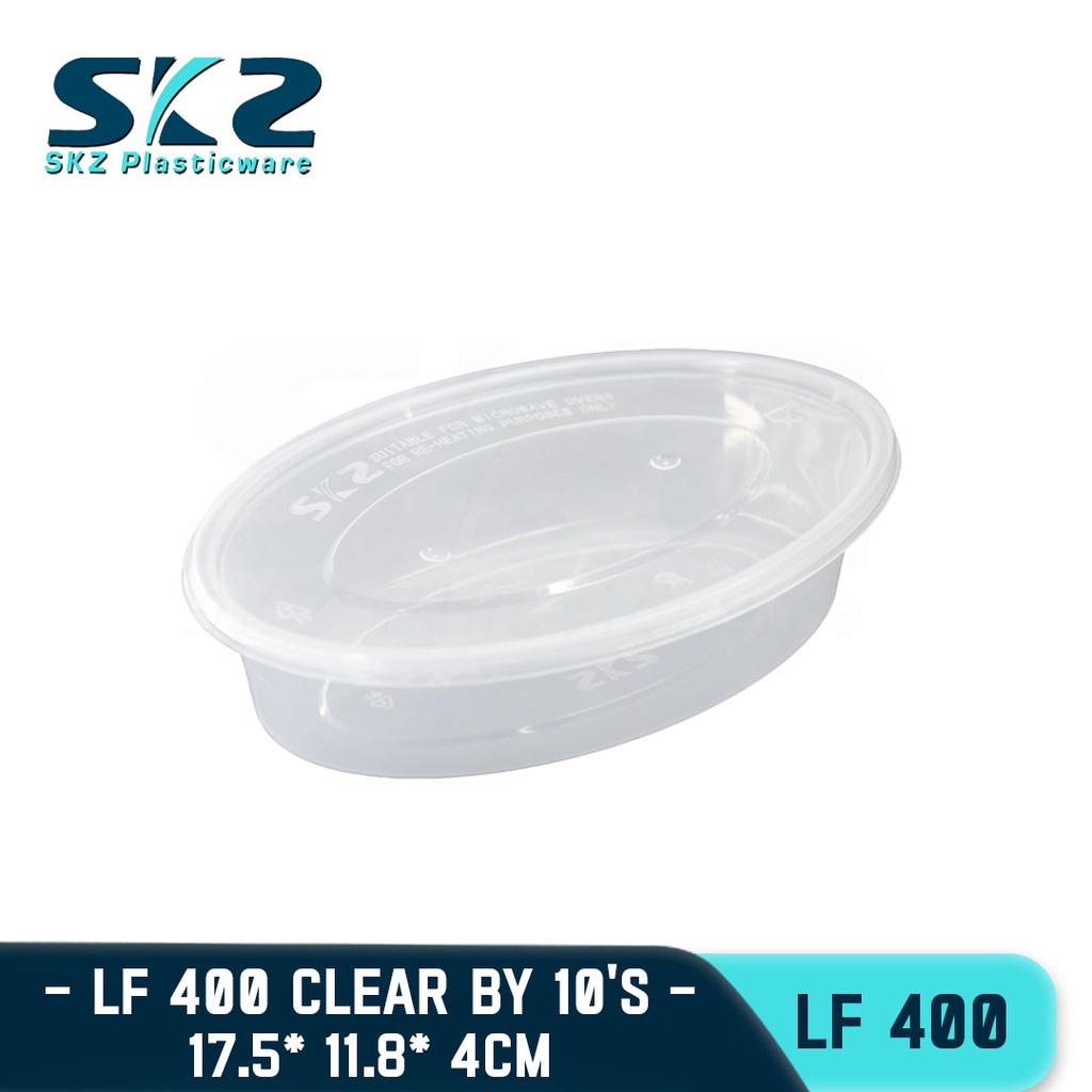 SKZ CLEAR OVAL CONTAINER SERIES LF500 400ml ENVIRONMENTAL FRIENDLY ...