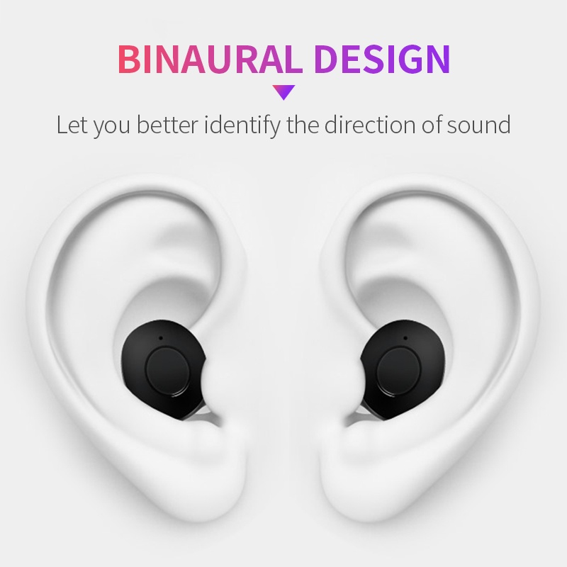 1 Pair Mini Rechargeable Hearing Aid Invisible Digital Audiphone CIC ...