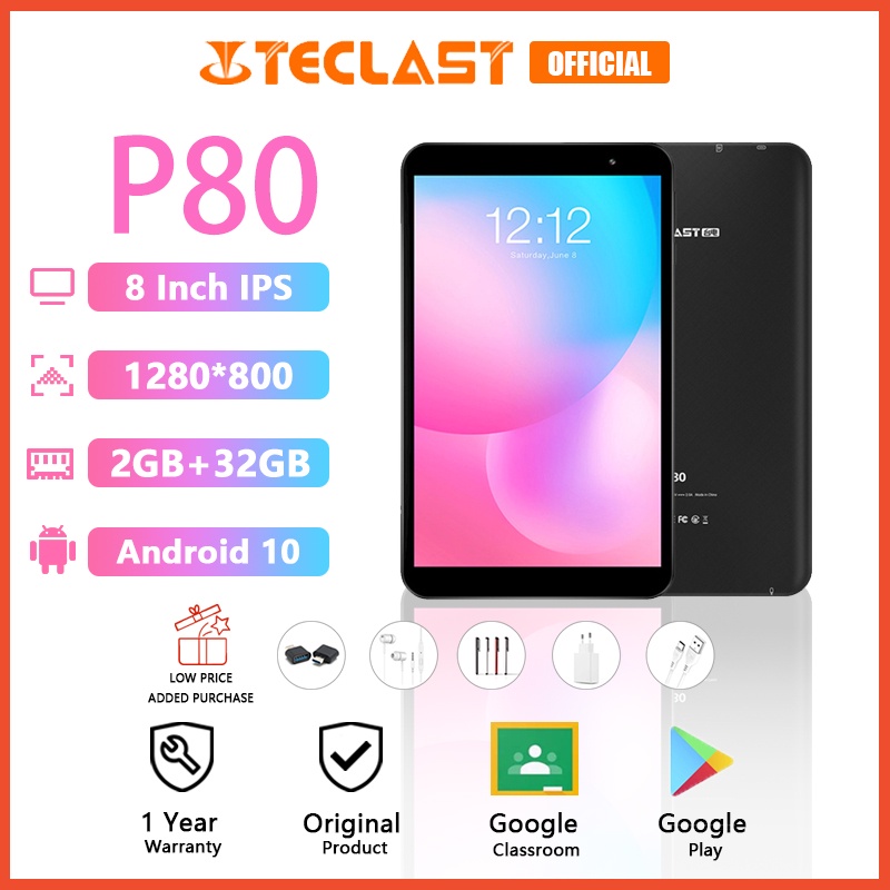 Teclast P80 Android 10 Tablet 8 Inch HD IPS Screen Tablet 2+32G Tablet ...
