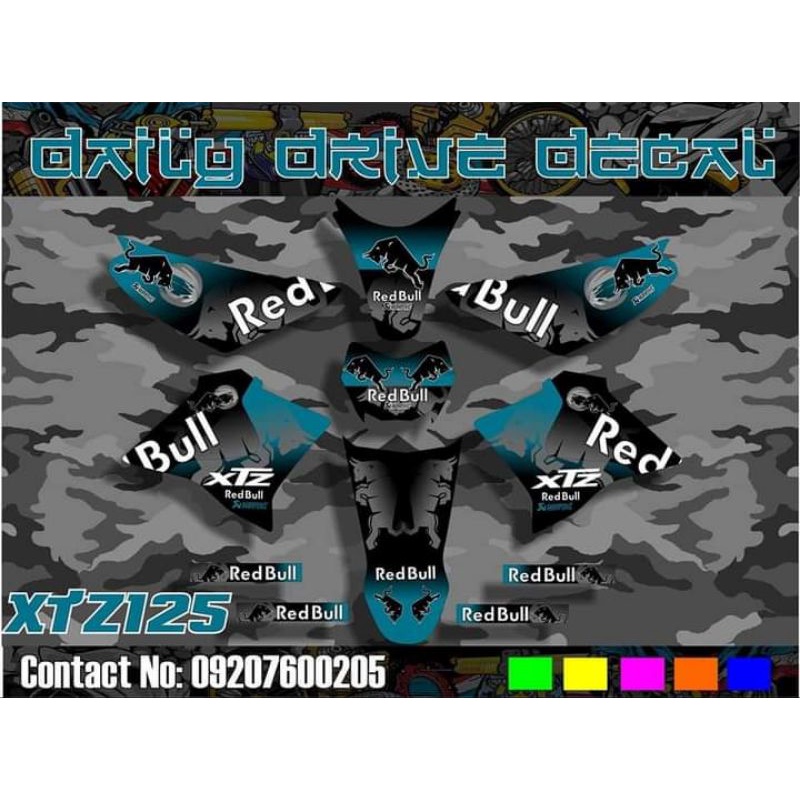 YAMAHA XTZ 125 FULL DECALS DESIGN | Shopee Philippines