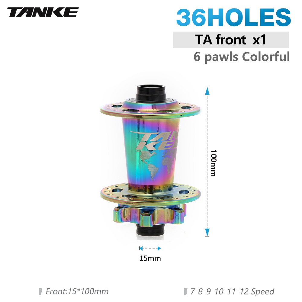 TANKE 36H Mtb Bike Hub 6 Pawls 3 Teeth Bearing 120 Clicks Cassette ...