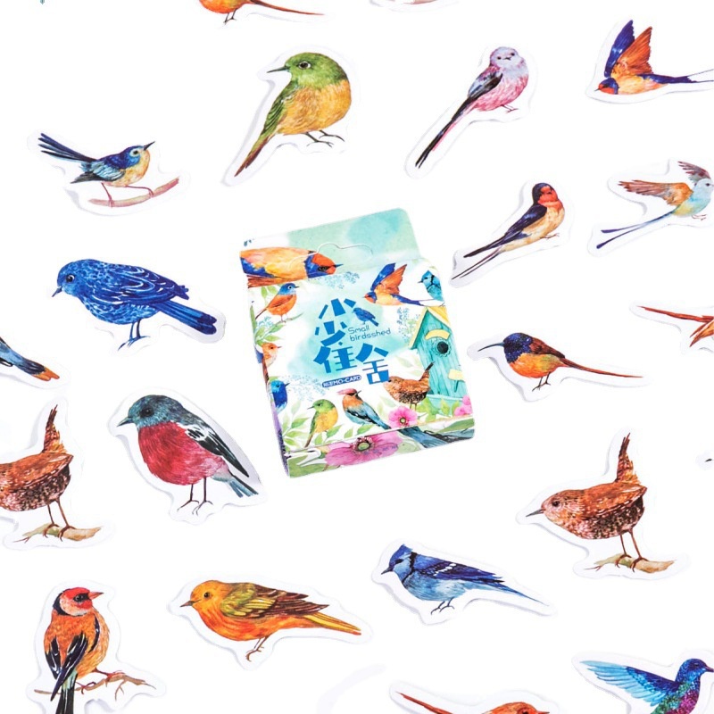 46pcs Cute Birds Stickers For Kids Scrapbook Stickers Decor Supplies ...