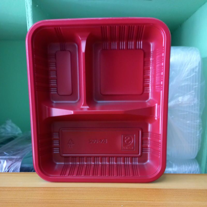 3 DIVISION ( 50 PCS ) BENTO LUNCH BOX WITH LID | Shopee Philippines