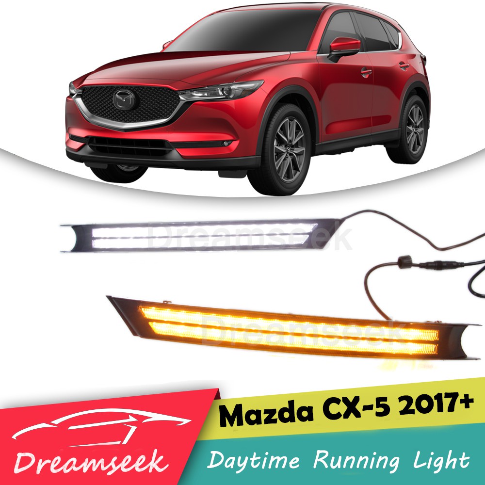 DRL For Mazda CX-5 CX5 2017 2018 2019 2020 2021 LED Daytime Running Light Fog Lamp With Turn ...