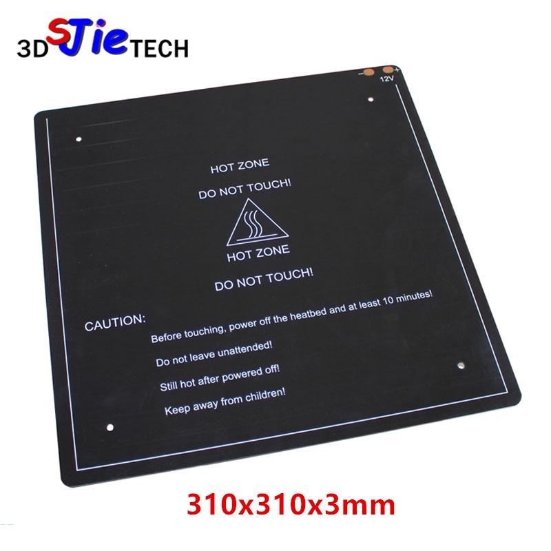 Creality CR-10 12V Aluminum Heating Bed Hotbed MK3 310*310*3mm for ...