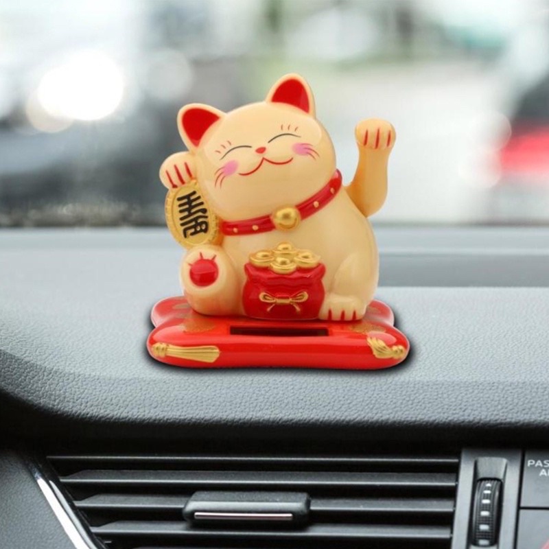 Ziyang new Miniature Lucky Charm Cat style Maneki-Neko Solar Powered ...